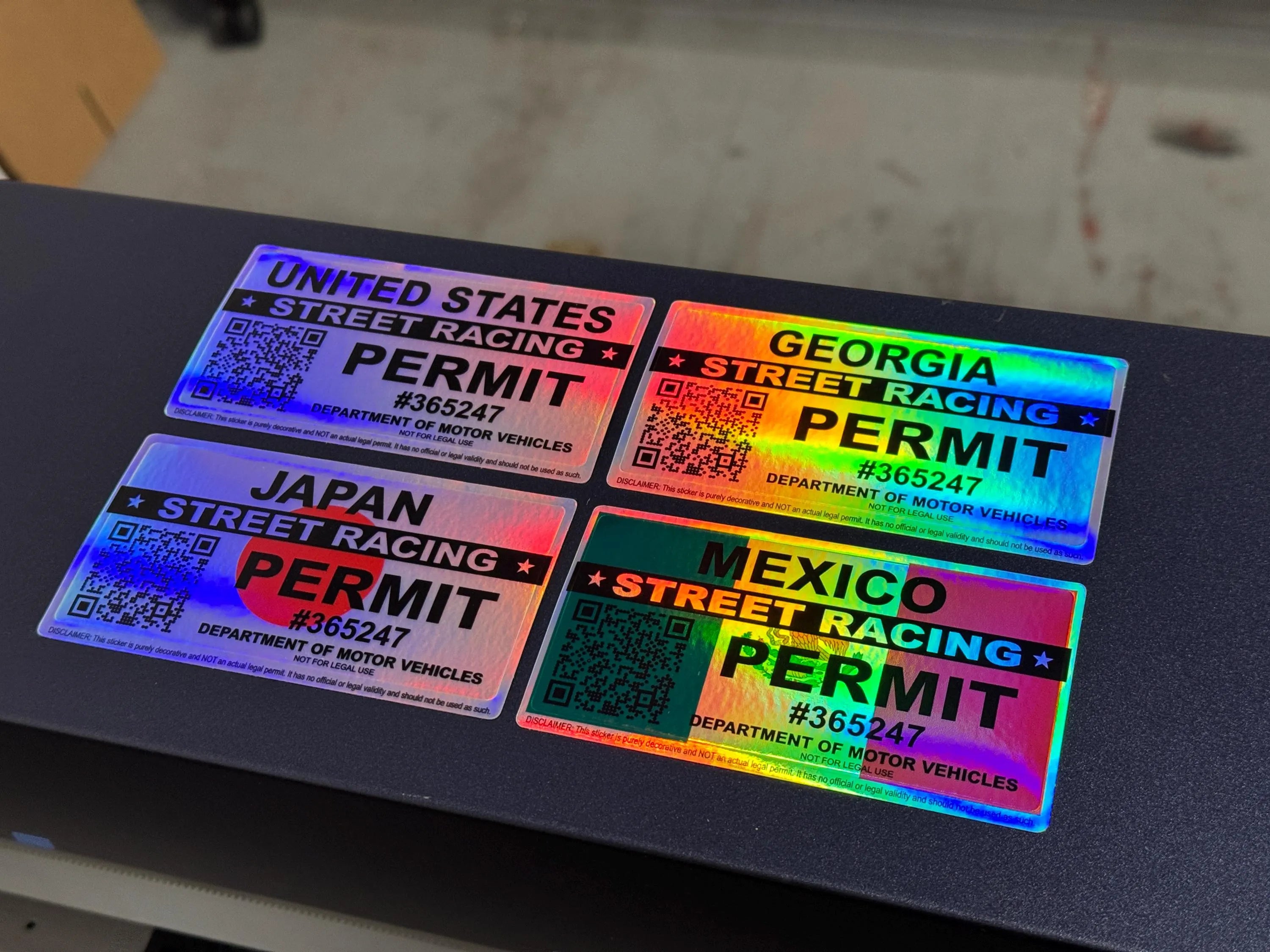 Street Racing Permit – Sticker Cave